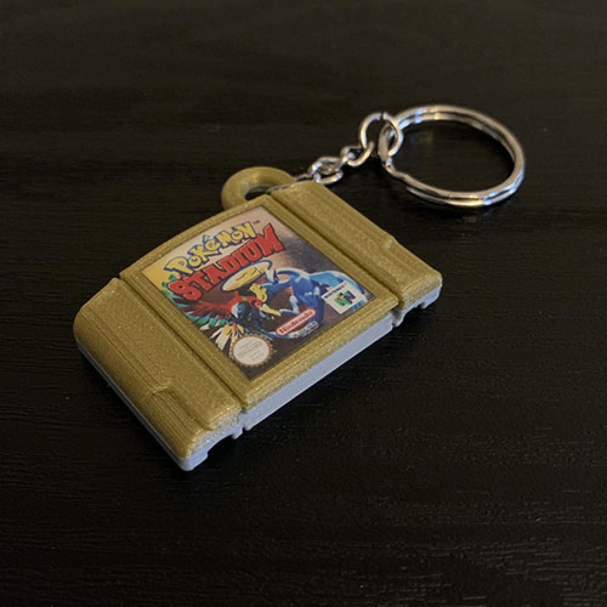 3D Printed N64 Miniature retro cartridge replica keyring